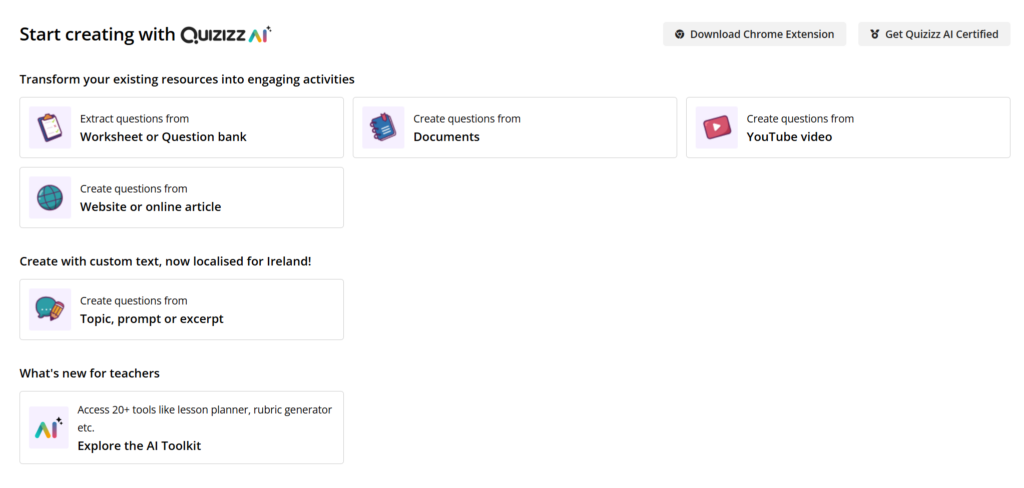 Quizizz AI – Teachnet.ie